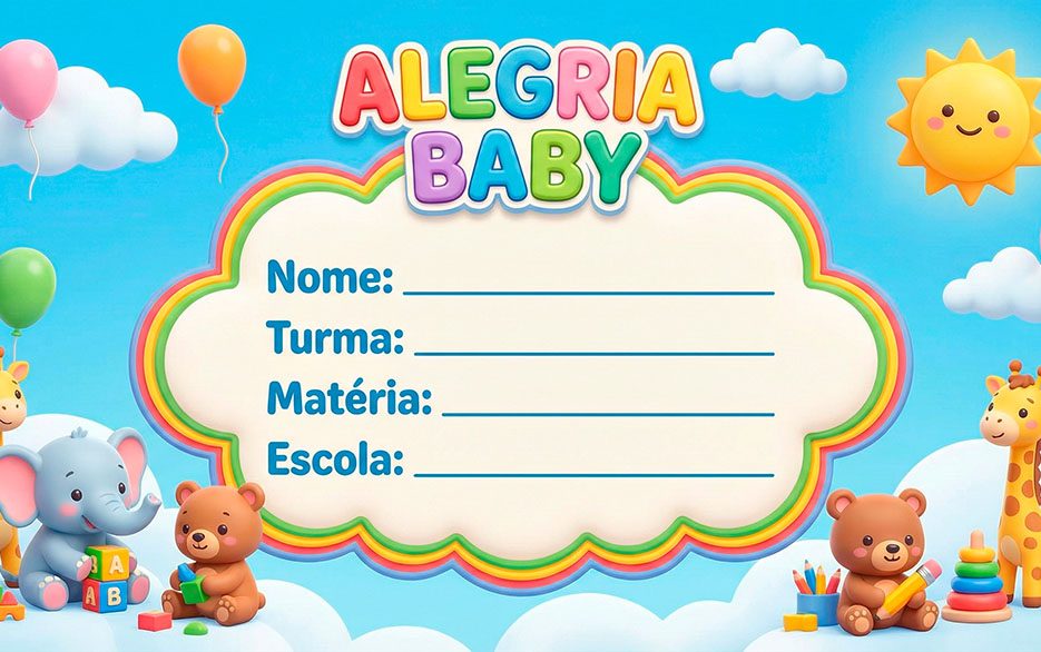Etiqueta Alegria Baby para Imprimir - Imagem Legal