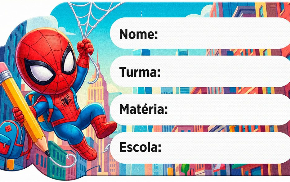 Etiqueta Homem-Aranha Baby - Imagem Legal