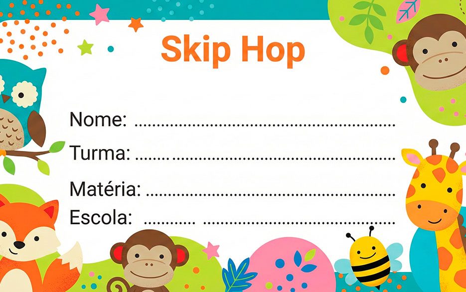 Etiqueta para Imprimir Skip Hop - Imagem Legal