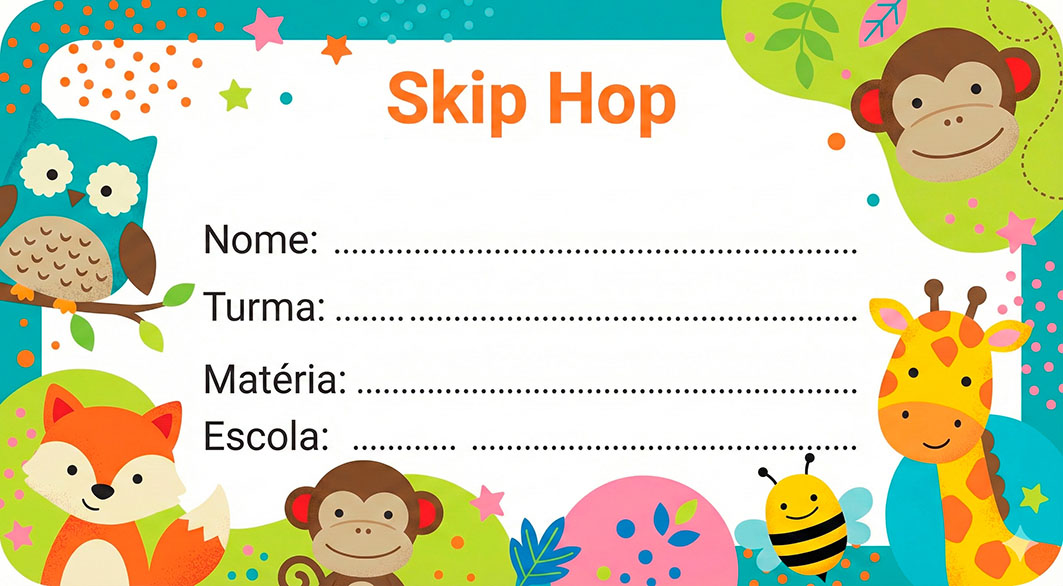 Etiqueta para Imprimir Skip Hop - Imagem Legal