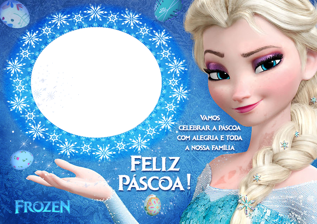 Moldura Páscoa Frozen – Imagem Legal