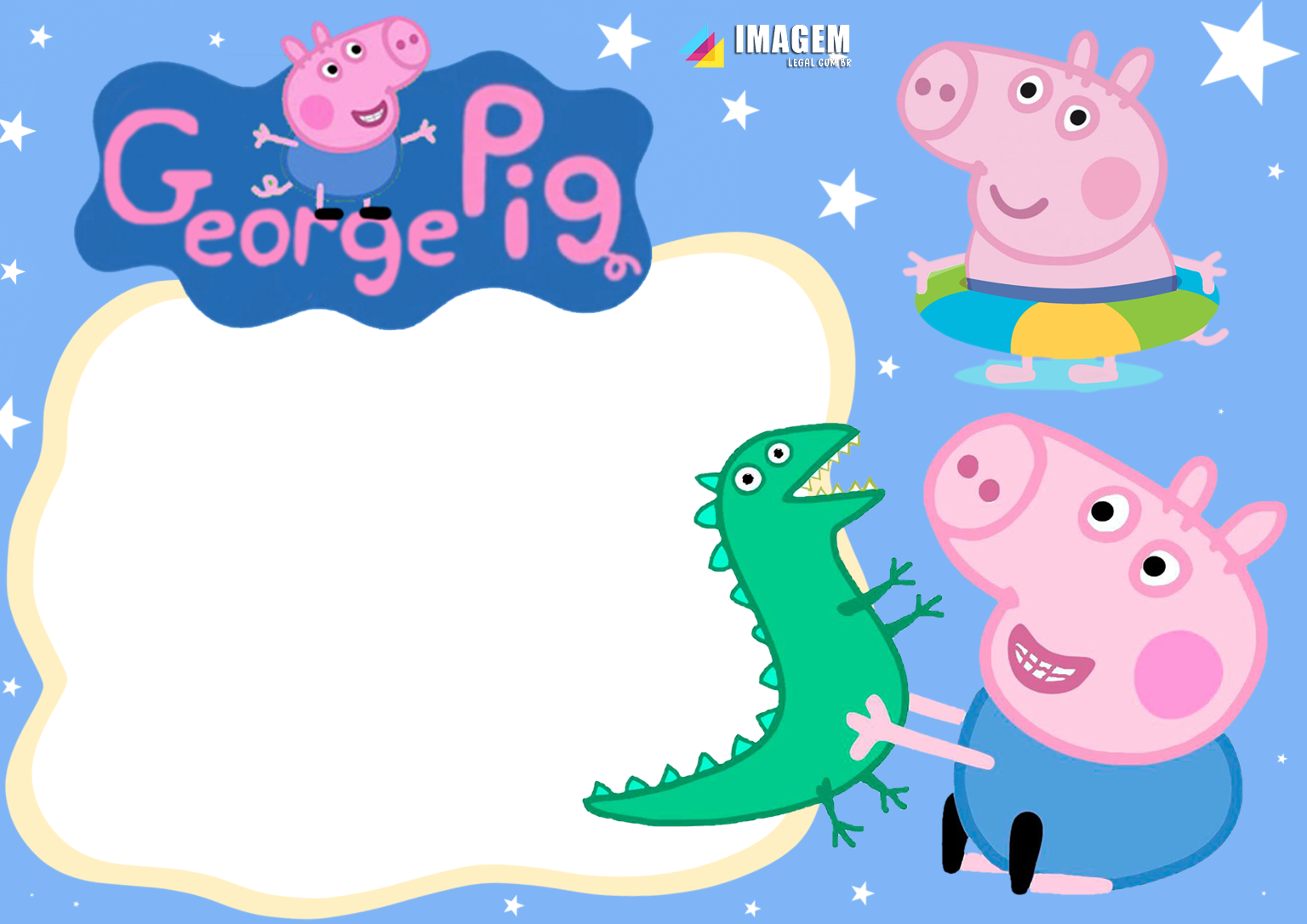 Moldura George Irmão Peppa Pig PNG - Imagem Legal