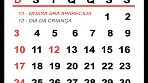 Calendário Outubro 2021 com Feriados e Fases da Lua - Imagem Legal