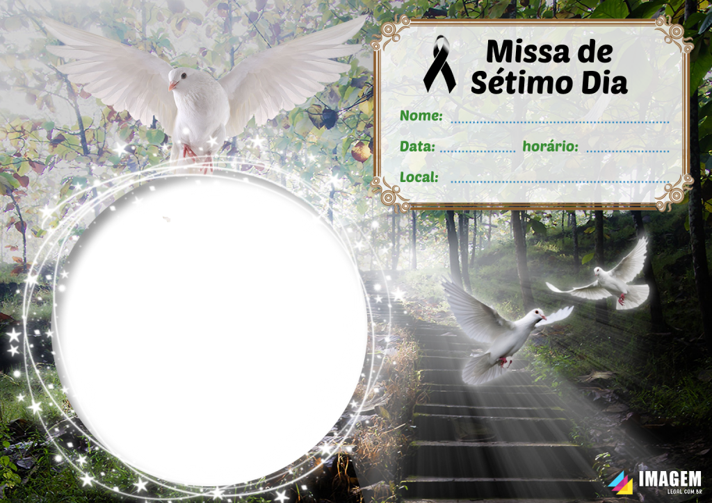 Convite Missa de 7º Dia - Imagem Legal