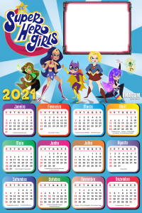Calendário 2021 DC Super Hero Girls - Imagem Legal