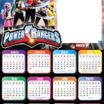 Calendário 2021 Power Rangers PNG - Imagem Legal