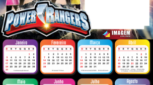 Calendário 2021 Power Rangers PNG - Imagem Legal