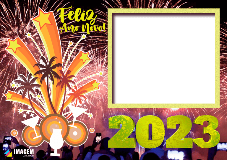 Moldura de Feliz Ano Novo 2023 para Colagem de Fotos - Imagem Legal Moldura de Feliz Ano Novo 2023 para Colagem de Fotos - Imagem Legal